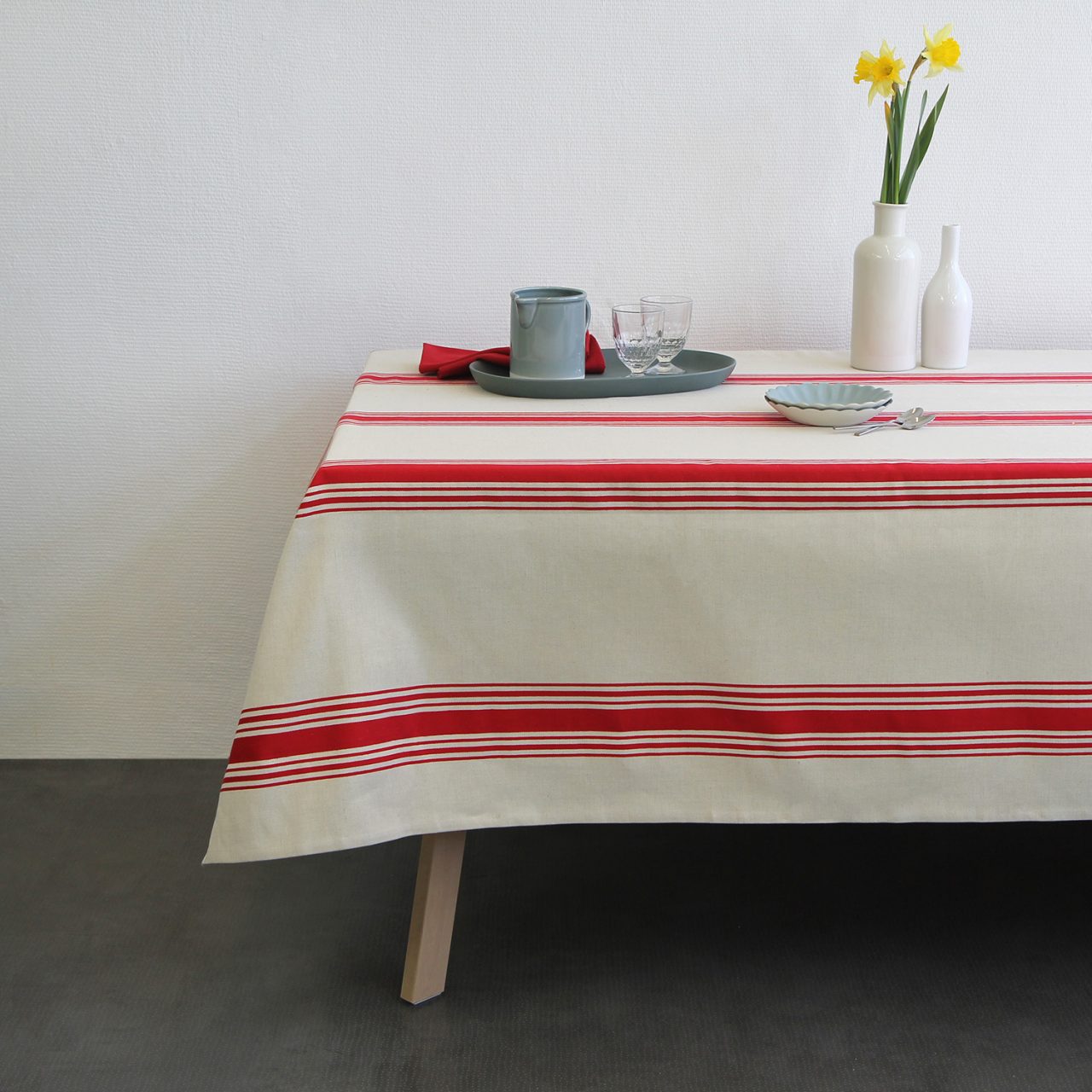 Custom-made tablecloth - Basque Linen - Tissage Moutet | Tissage Moutet