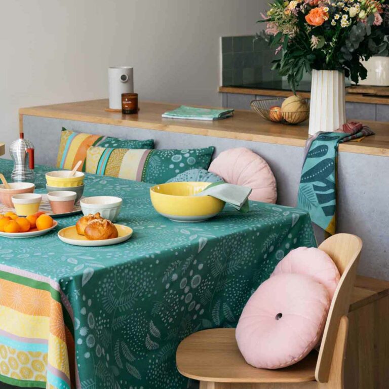 Nappe "Prairie" en Jacquard - Tissage Moutet x Mini Labo | Tissage Moutet