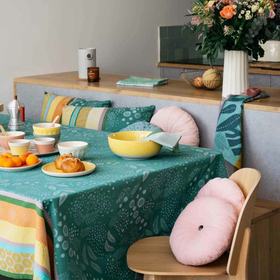 Nappe "Prairie" en Jacquard - Tissage Moutet x Mini Labo | Tissage Moutet